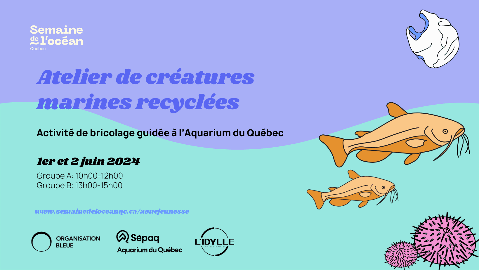 “Recycled sea creatures” workshop at the Aquarium du Québec