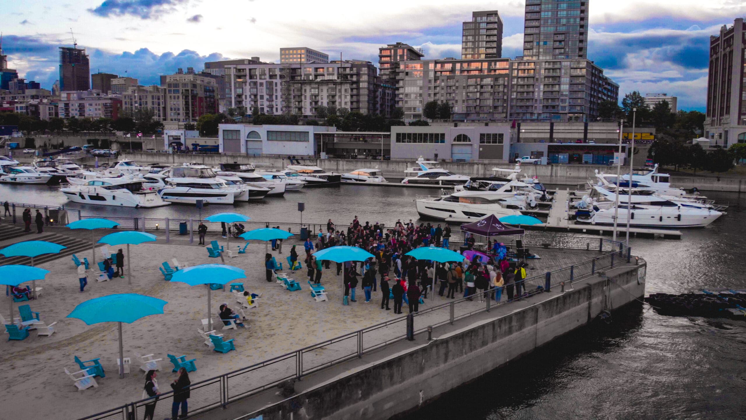 Special guests at Montreal’s old port beach