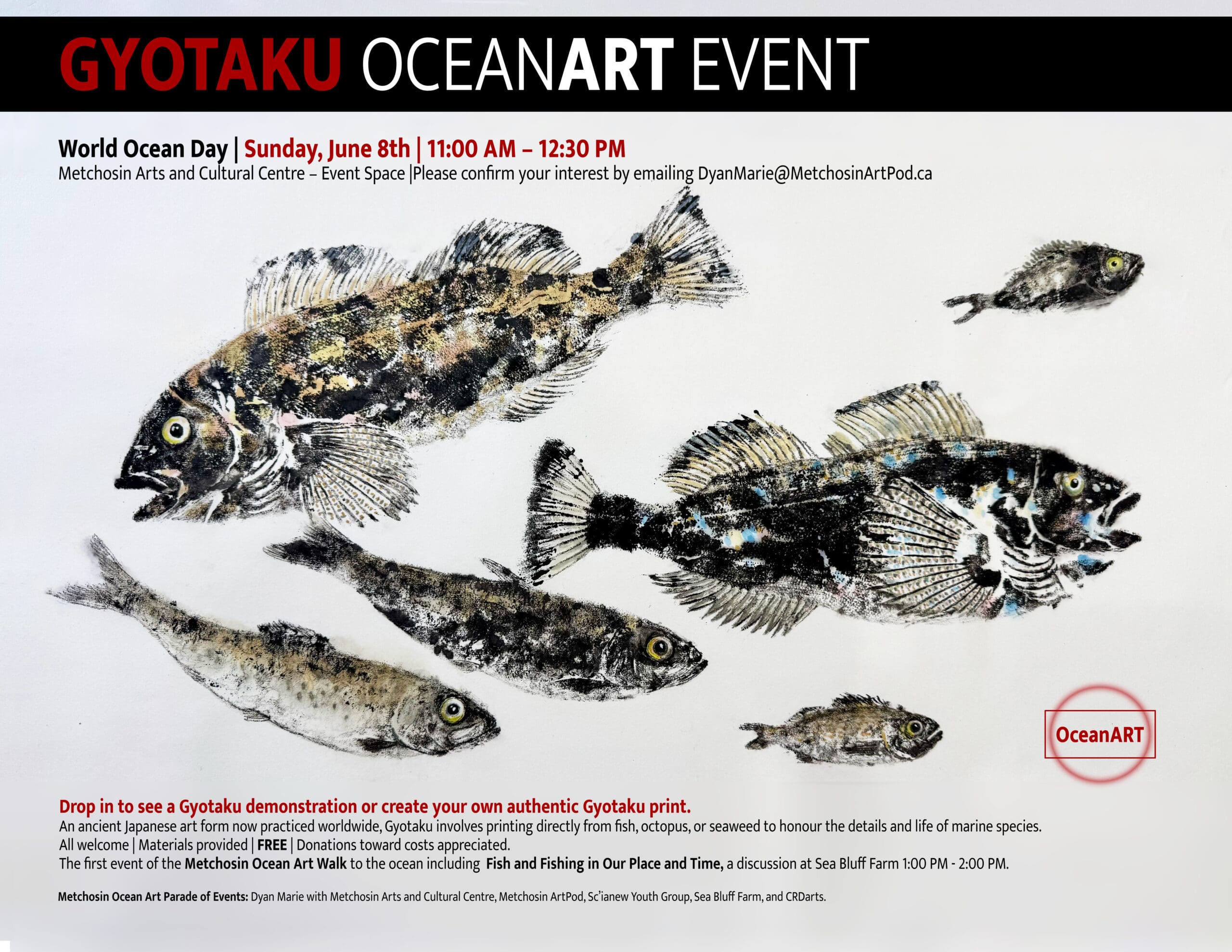 Metchosin Ocean Art Walk: Demonstration and Create Gyotaku Fish Prints
